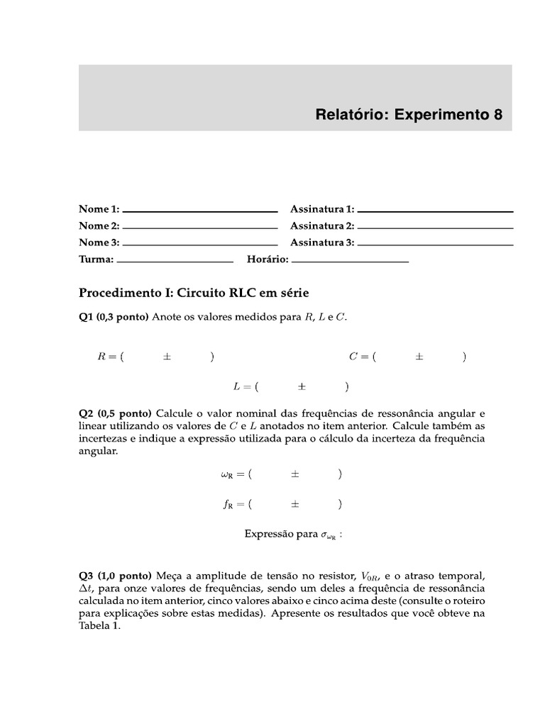 Relatorio Exp8 | PDF