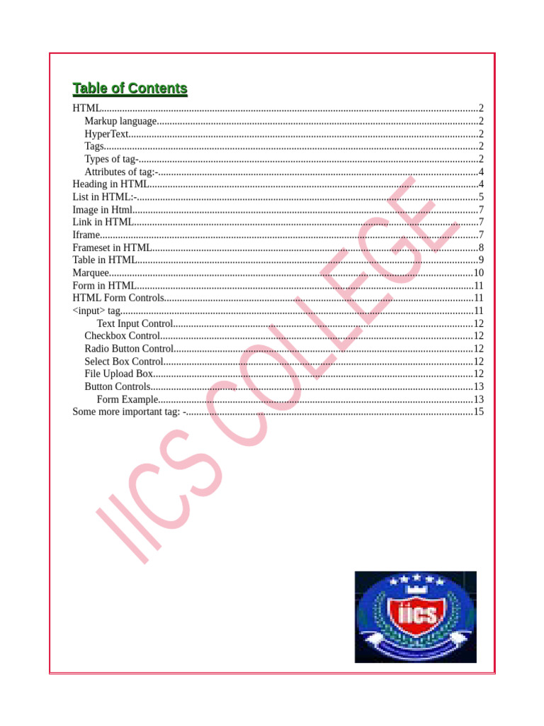 Complete HTML Notes | PDF | Html Element | Html Complete HTML Notes | PDF | Html Element | Html