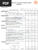 Mmse Form | PDF | Wellness | Science & Mathematics