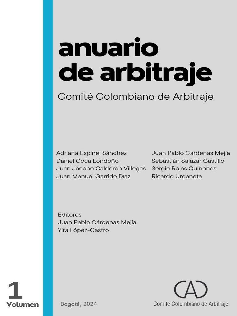 Anuario de Arbitraje 2024 Comité Colombiano de Arbitraje | PDF | Arbitraje | Caso de ley