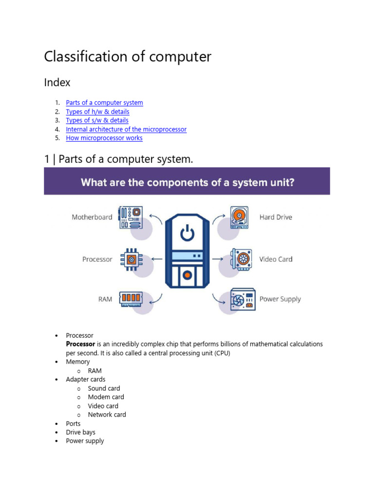 Assignment On Classification of Computer | PDF | Central Processing ...