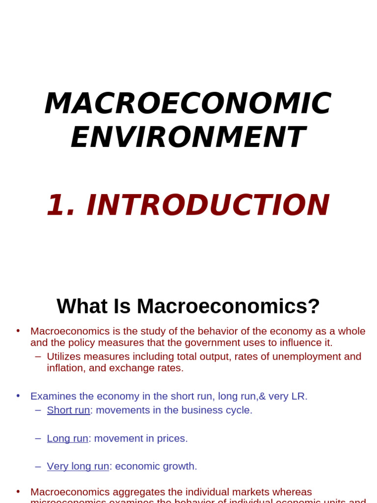 MEE - 1 - INTRO (2021) - Class | PDF | Macroeconomics | Inflation