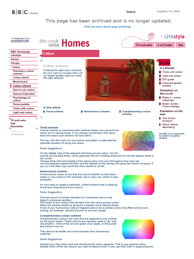 BBC - Homes - Design - Colour Scheme | PDF | Color | Graphic Design