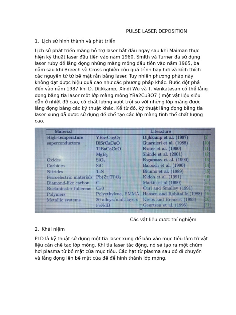 Pulse Laser Deposition | PDF