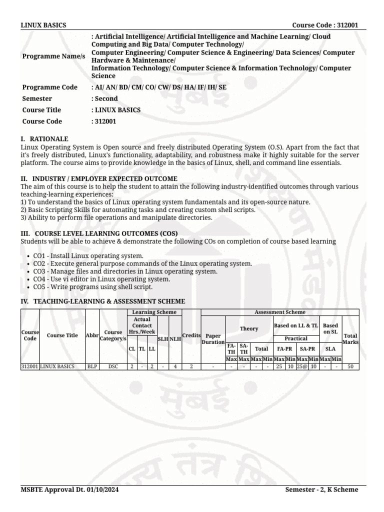 312001-Linux Basics | PDF | Operating System | Computer File