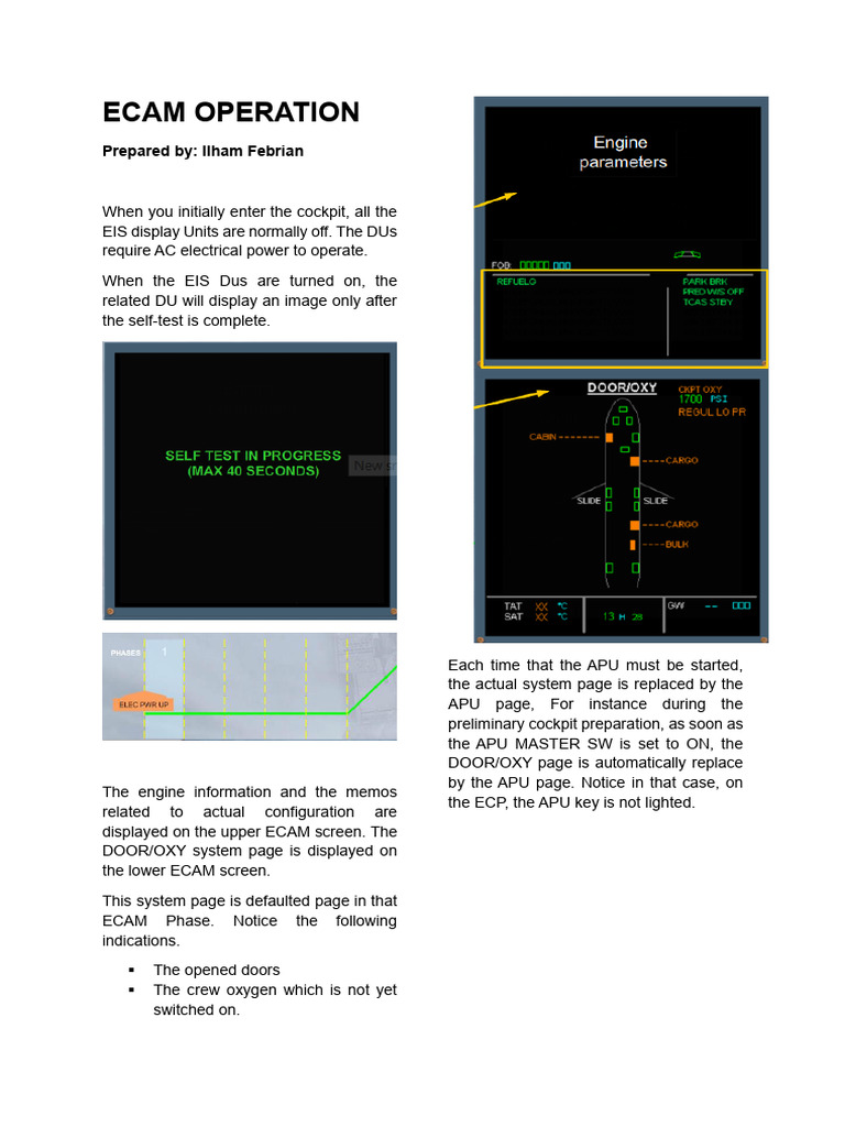 ECAM Operation 1712214464 | PDF | Aviation | Aircraft