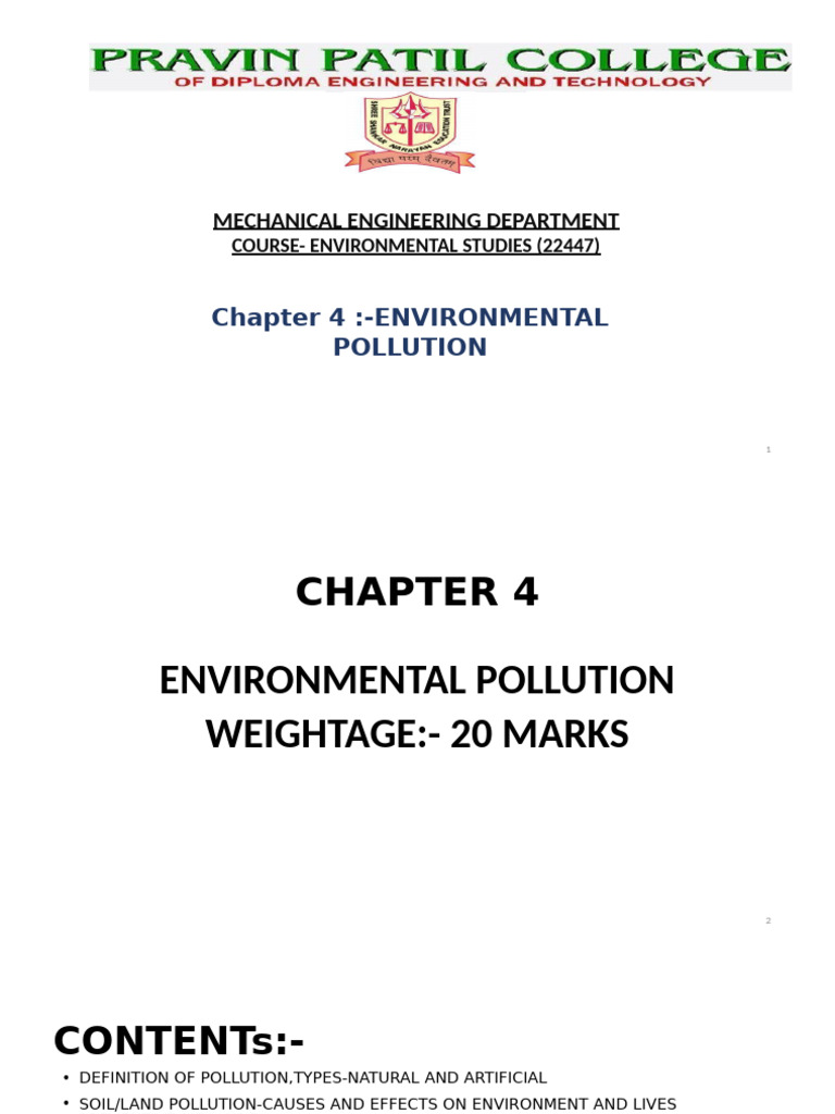 EVS CHP 4 | PDF | Groundwater | Water Purification
