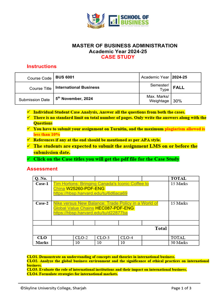BUS 6001 - Case Analysis 30 Marks | PDF | Policy | Brand