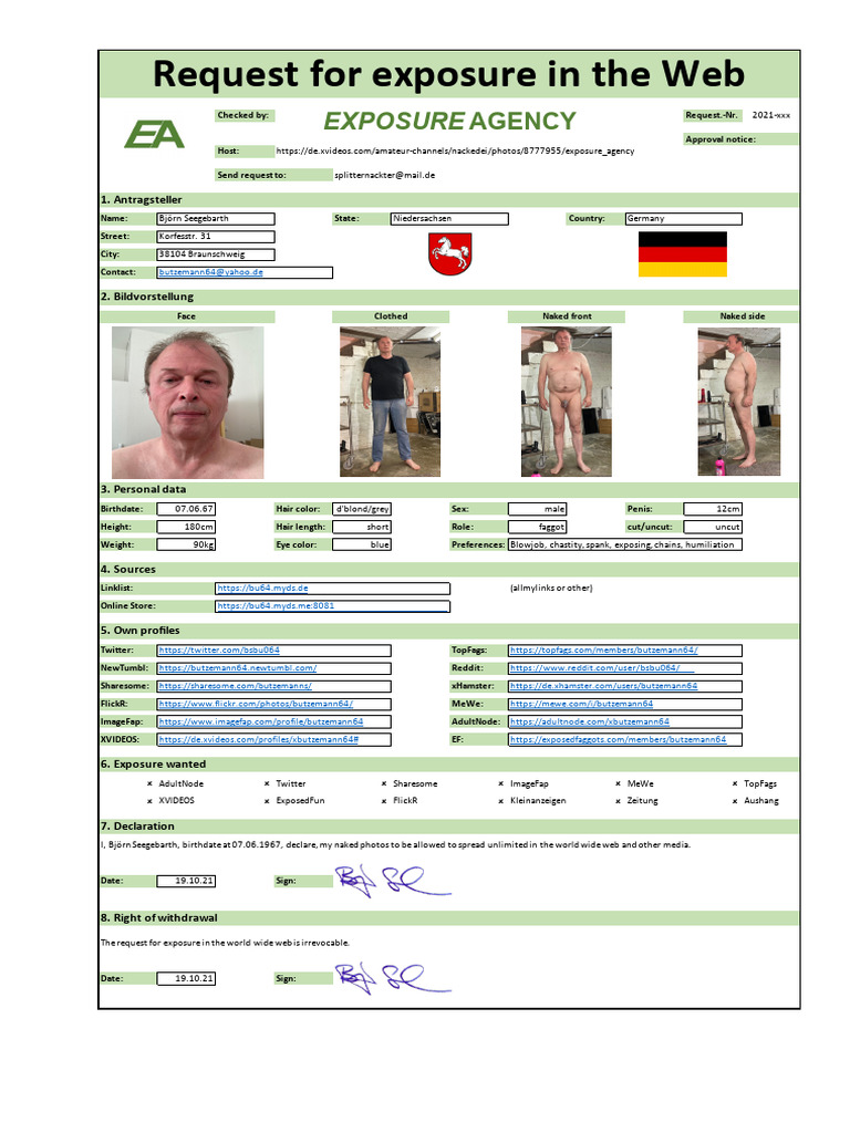 Butzemann64 Bjoern Seegebarth Braunschweig Nackt Exposed | PDF