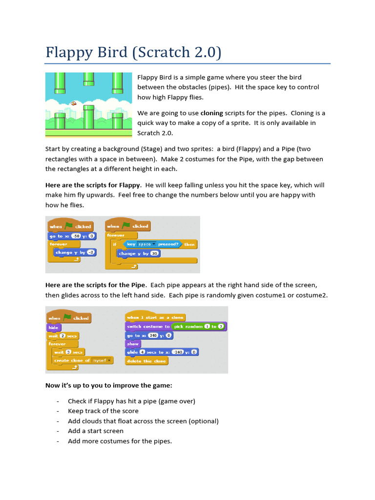 Scratch Level3 Flappy-Bird | PDF