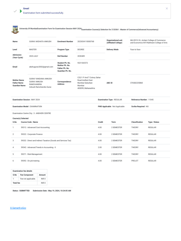 Mcom Sem 2 Exam Form | PDF | Economies