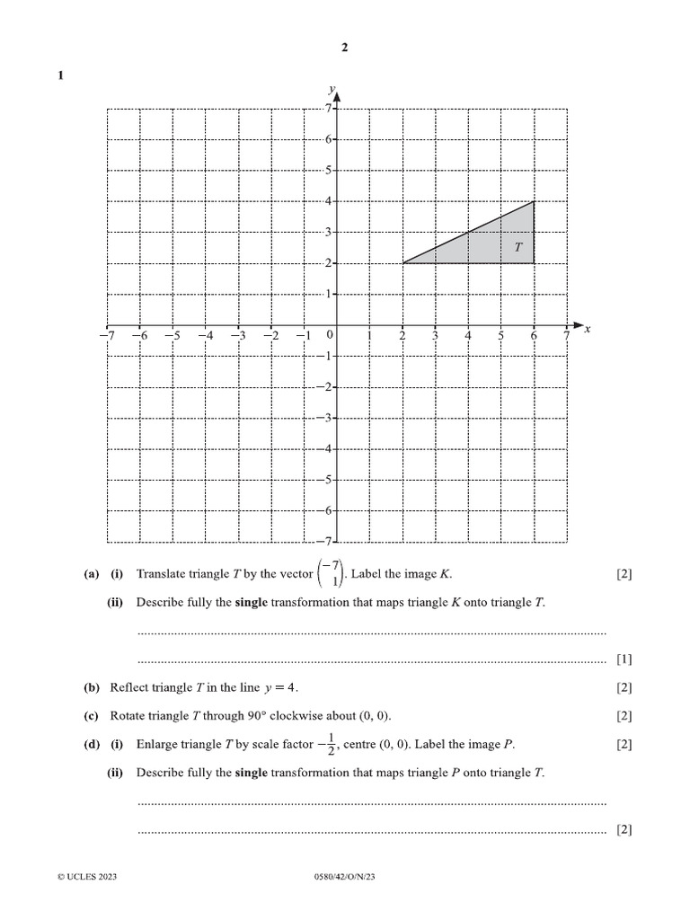Transformation IGCSE | PDF