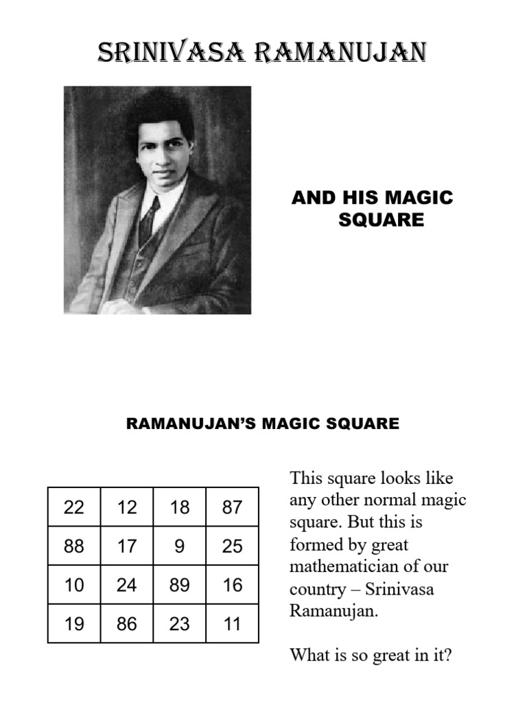 Srinivasa Ramanujan | PDF | Ceremonial Magic | Functions And Mappings