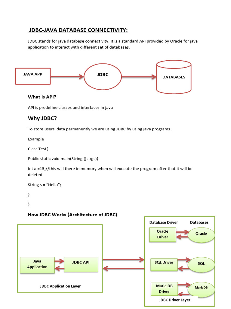 JDBC Java Database Connectivity Guide | PDF | Databases | Computer ...