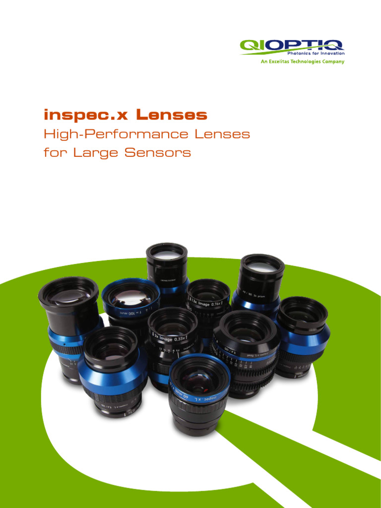Inspec X High Resolution Lenses Brochure-1 | PDF | Camera Lens | Image Resolution