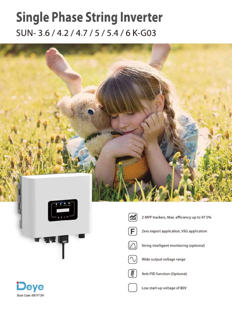 3.6kw To 6 KW Deye Single Phase NW | PDF