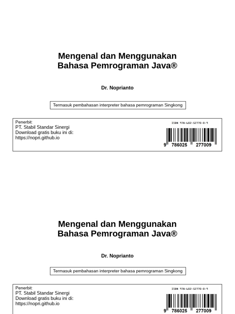 noprianto-mengenal_dan_menggunakan_java | PDF