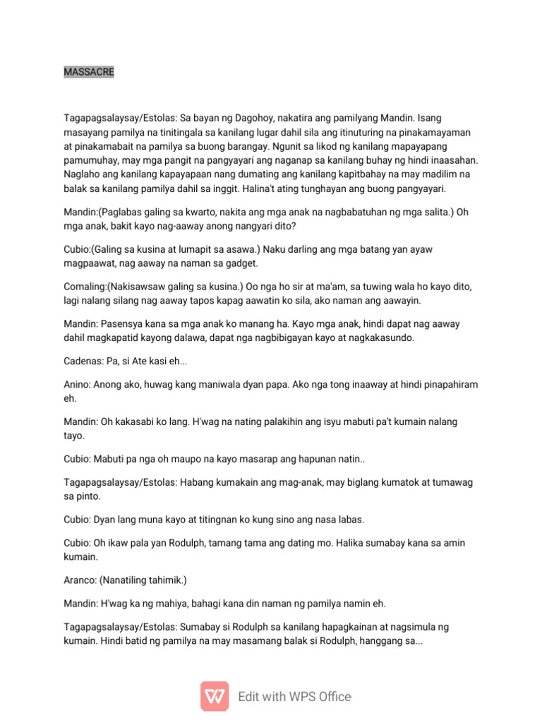 MASSACRE-WPS Office | PDF