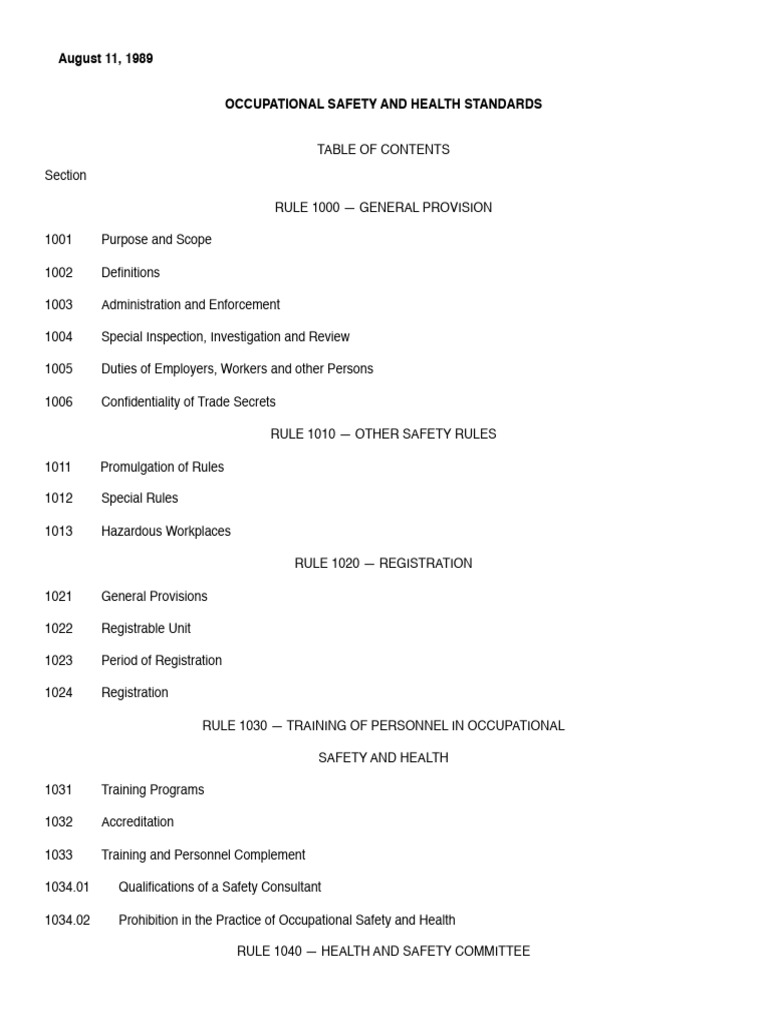 Occupational Safety and Health Standards | PDF | Occupational Safety And Health | Safety