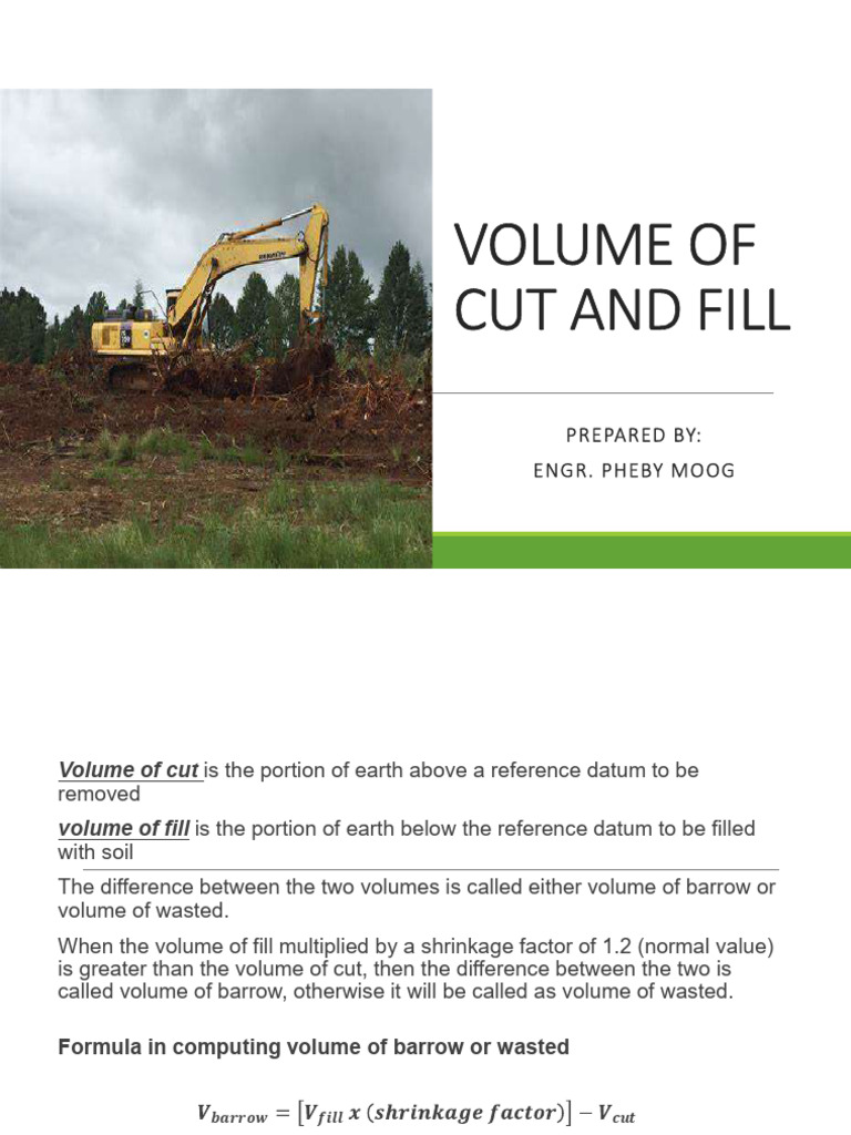 Lecture 5. Volume of Cut and Fill | PDF | Volume | Slope
