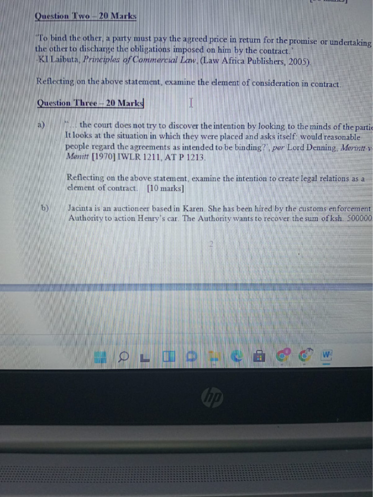 Contract Study Questions | PDF