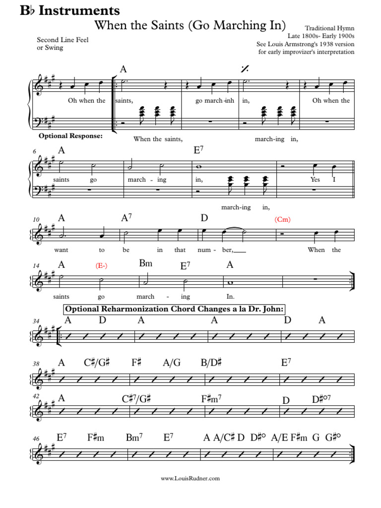 When The Saints - BB Instruments | PDF