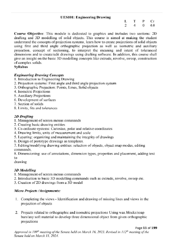 Syllabus Engg. Drawing | PDF