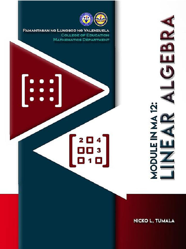 MA12 - Linear Algebra (Unit 1) | PDF | Matrix (Mathematics) | System Of Linear Equations