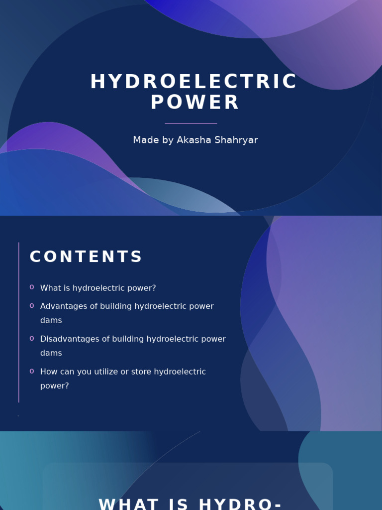 Hydro-Electric Power Dams | PDF | Home & Garden | Science & Mathematics
