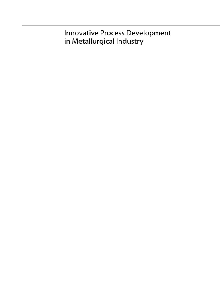 Innovative Process Development in Metallurgical Industry | PDF | Mining ...