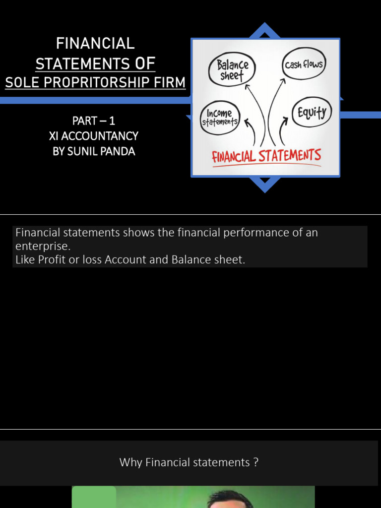Financial Statements for Sole Proprietorship | PDF | Debits And Credits ...
