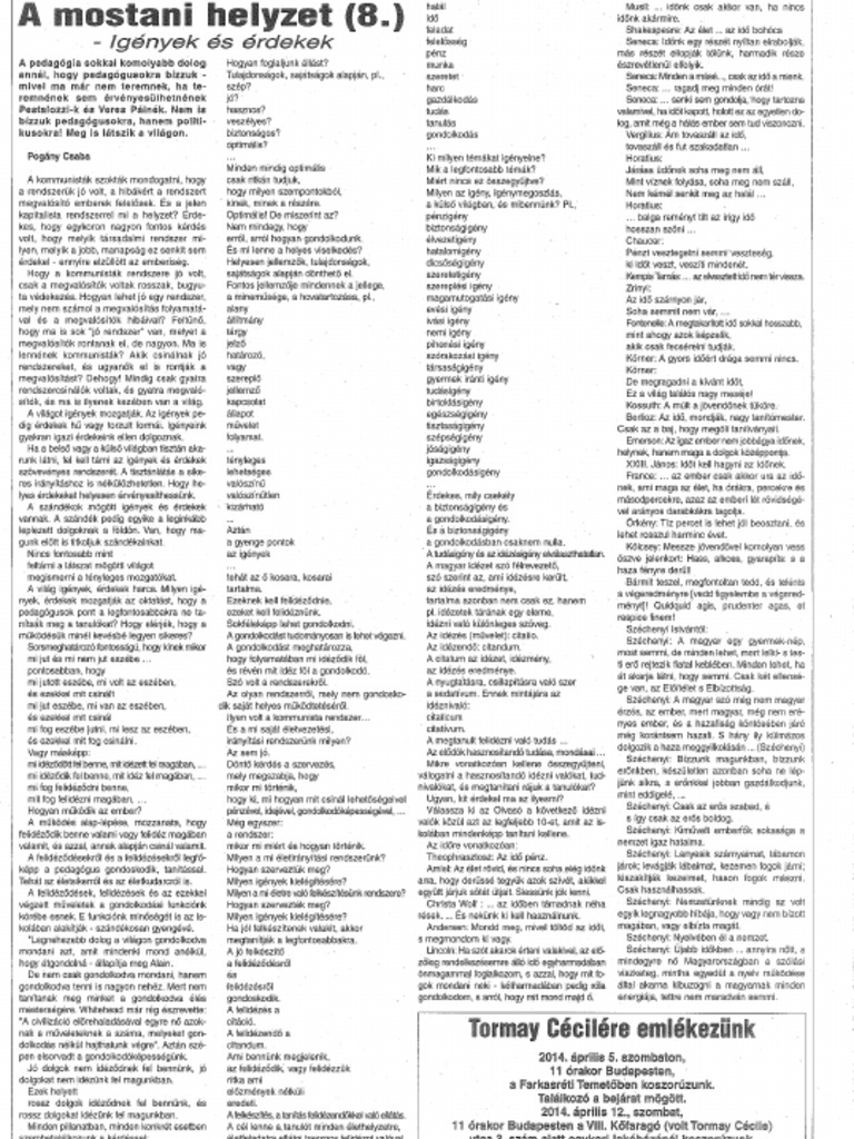 Mostani Helyzet 8 | PDF