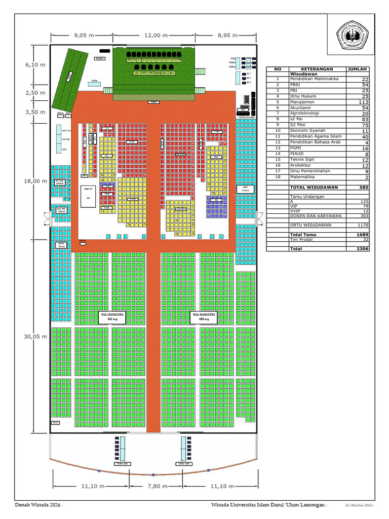 Denah Wisuda Update 24-10-24 | PDF