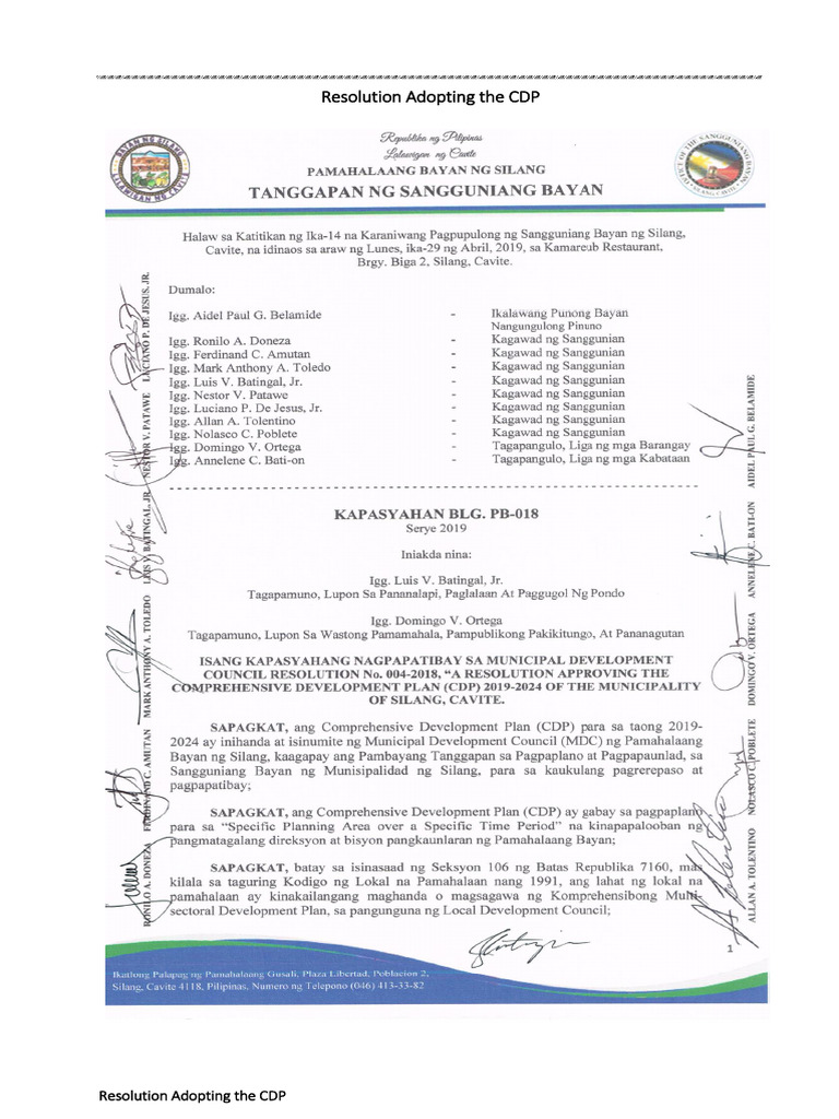 Silang CDP | PDF | Farms | Infrastructure