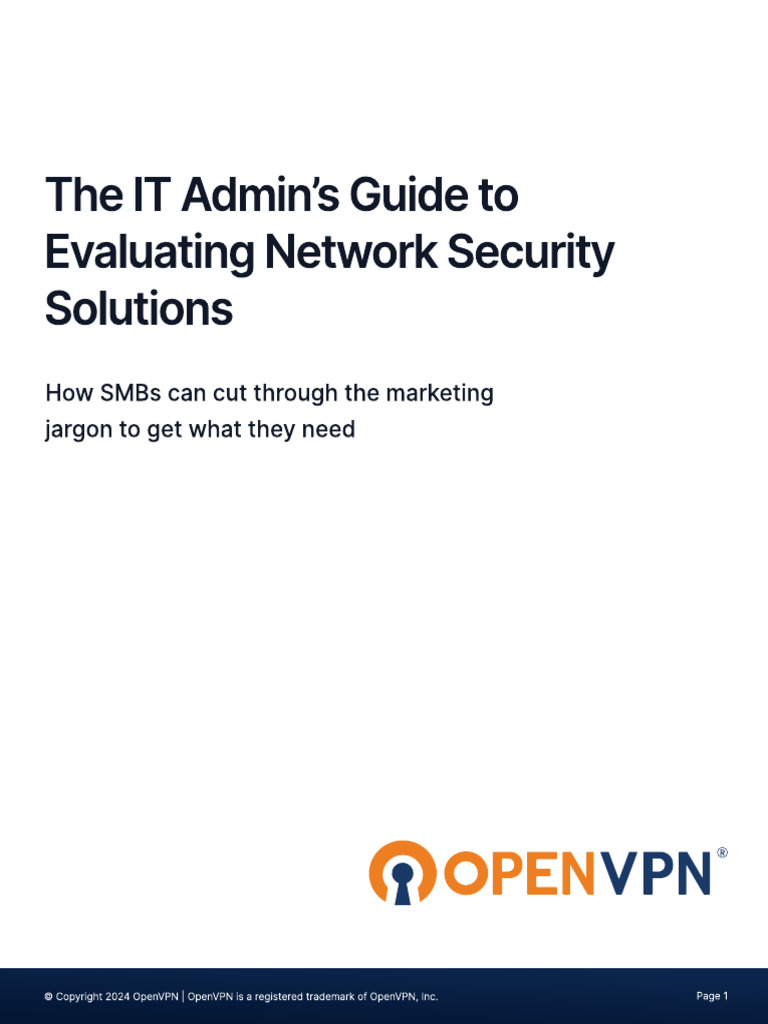 OpenVPN_IT Admins Buyers Guide | PDF | Security | Computer Security
