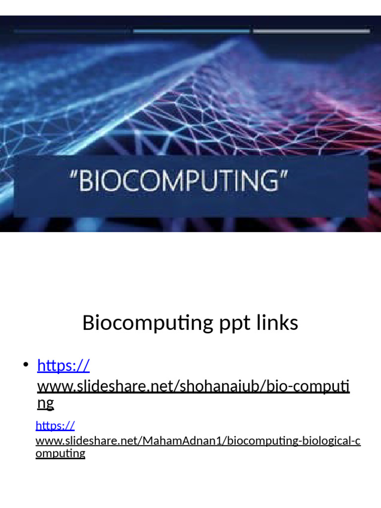 Bio Computing | PDF