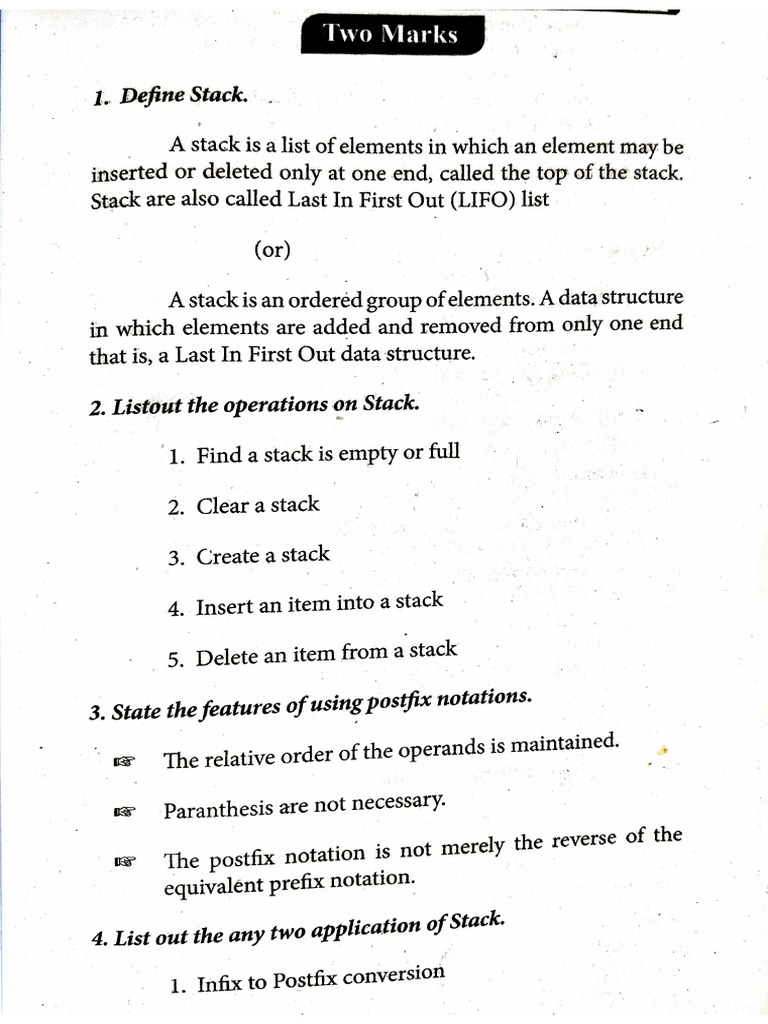 Unit 2 Two Marks | PDF