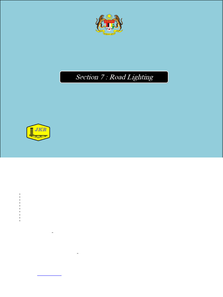 Standard Drawings Setion 7 Road Lighting | PDF