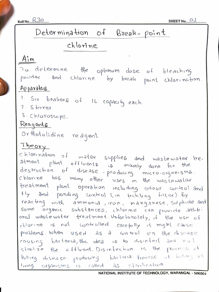 Breakpoint Chlorination | PDF | Redox | Chemical Industry