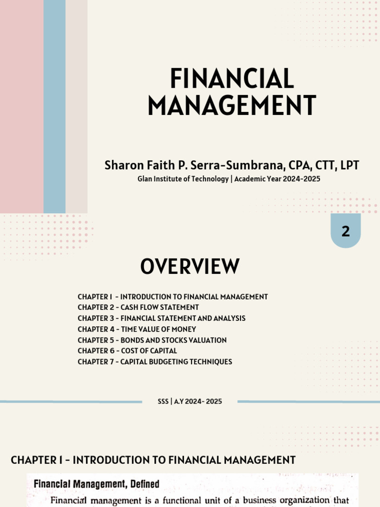 FINMAN_CHAPTER-1 | PDF