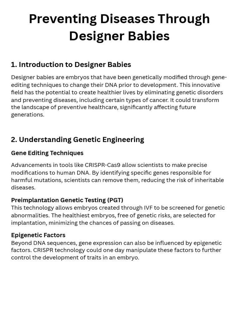 Preventing Diseases Through Designer Babies (8) | PDF | Designer Baby ...