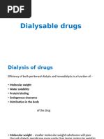 Dialyzable Drugs | PDF | Medicinal Chemistry | Dialysis