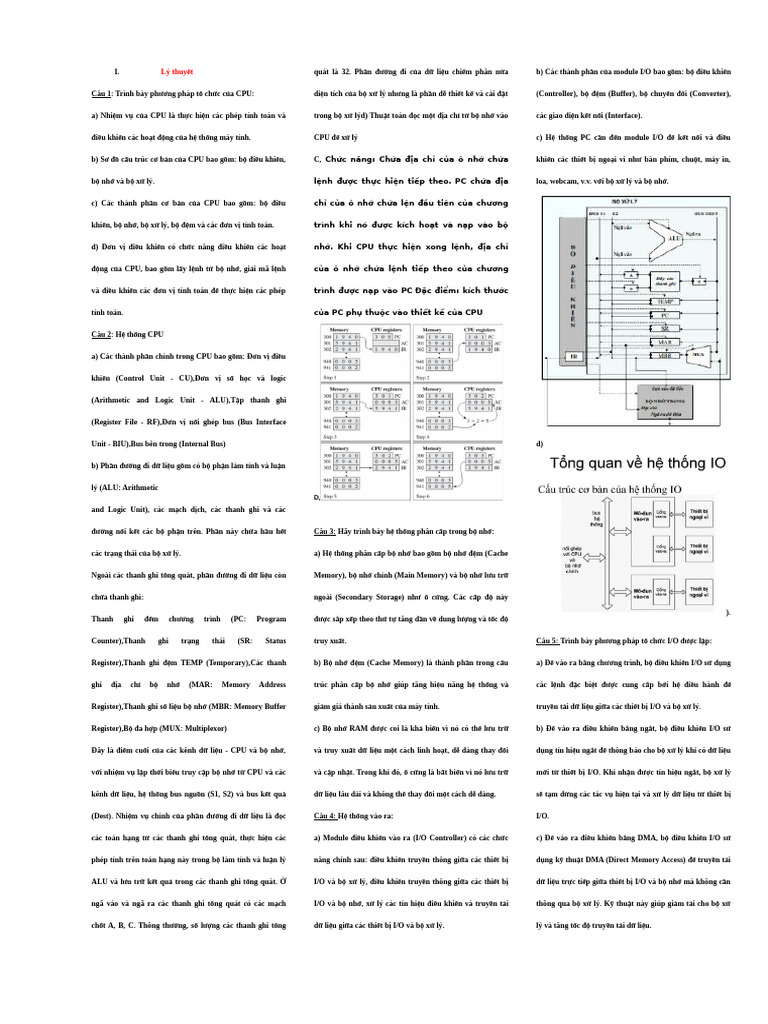 Ôn tập KTMT - 2022 | PDF