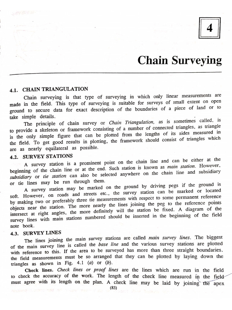 Arch.-Unit-3 - Chain Surveying | PDF