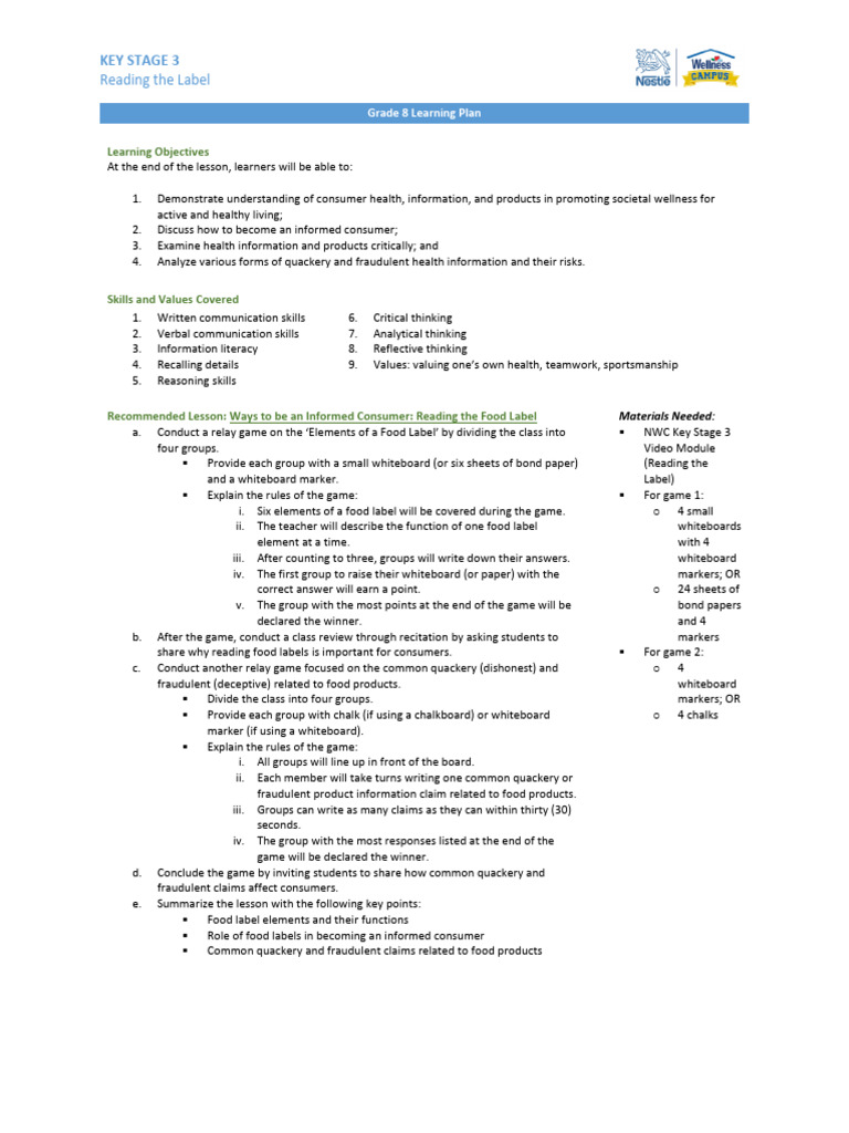 KS3 Grade 8 Learning Plan | PDF | Learning | Cognition
