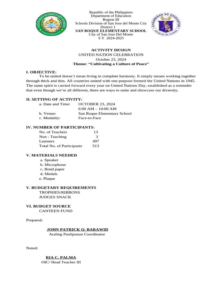 UN Proposal letter | PDF | Philippines