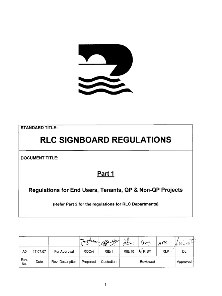 Signboard Reg Part1 | PDF