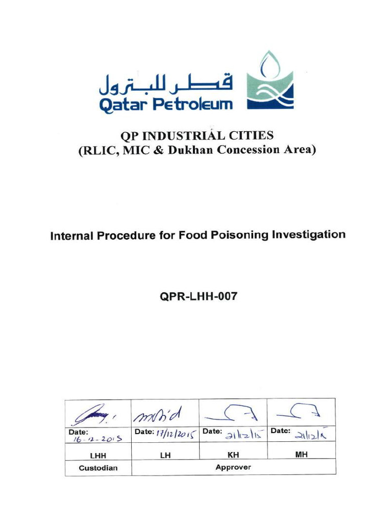 QPR-LHH-007 | PDF | Foodborne Illness | Causes Of Death