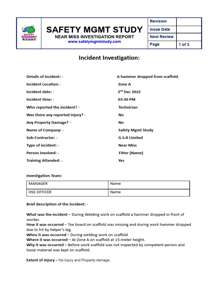 NMS Investigation Report Word.docx | PDF
