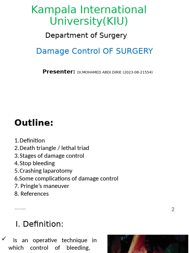 Damage Control 1,2 | PDF | Aorta | Abdomen